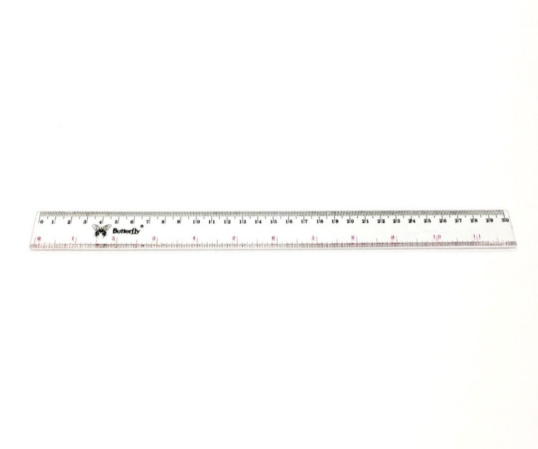 Penggaris 30cm butterfly, Buku & Alat Tulis, Alat Tulis di Carousell