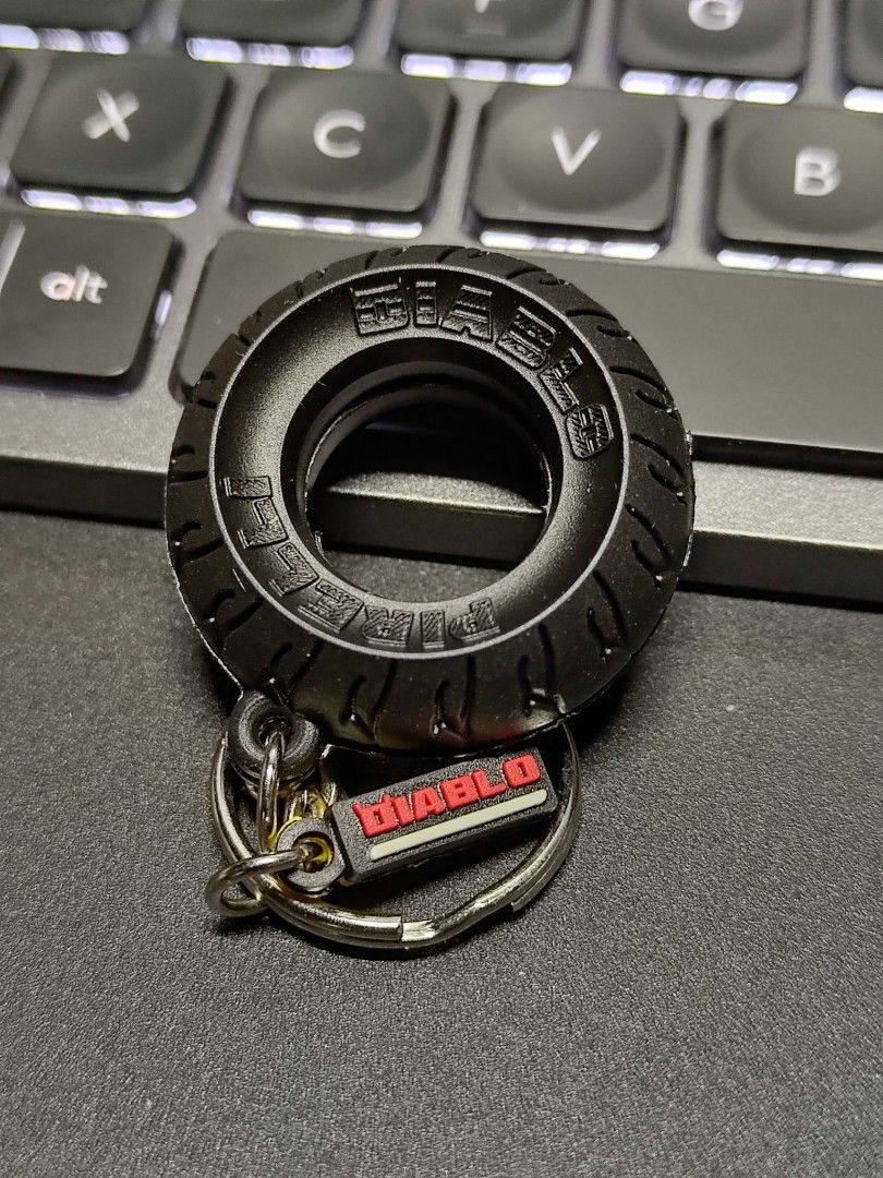 Pireilli Diablo Tyre Keychain, Car Accessories, Accessories on Carousell