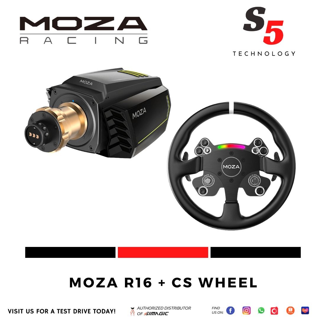 PM FOR BEST PRICE - Moza R16 direct drive + CS wheel bundle/ ddw / sim ...