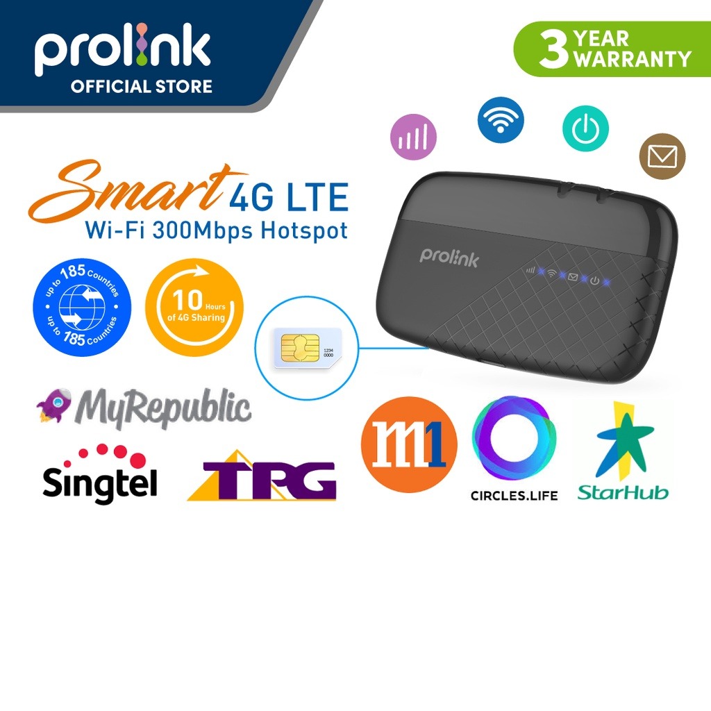 Pocket WiFi for travel (Powered by Qualcomm USA) Prolink PRT7011L 4G ...