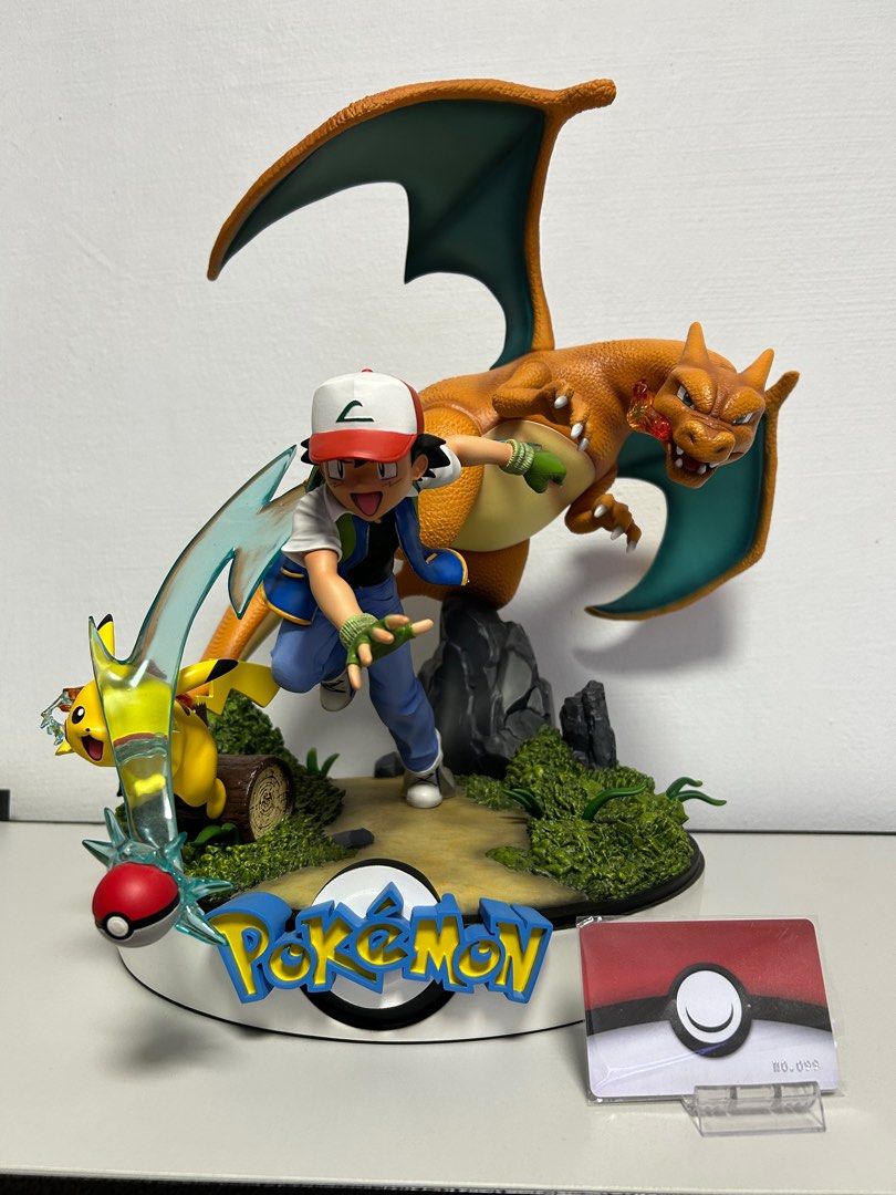 POKÉMON ash pikachu statue SATOSHI TEAM SHARK DESIGN STUDIO GK, Hobbies ...