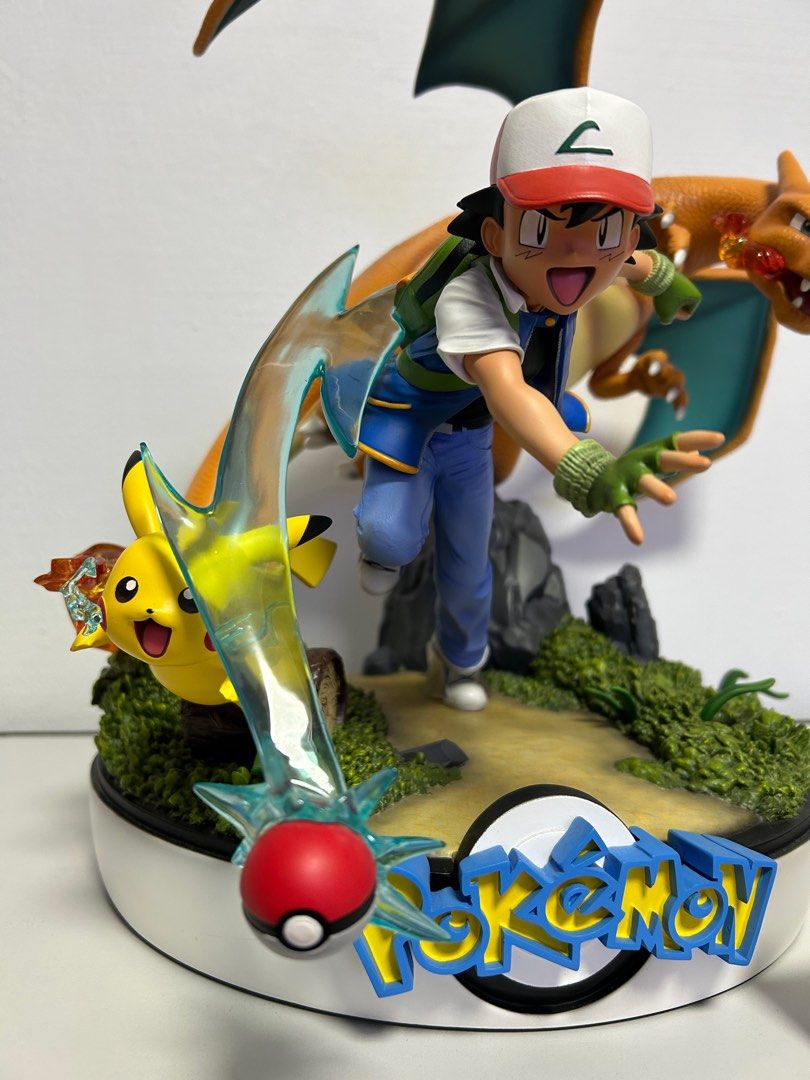 POKÉMON ash pikachu statue SATOSHI TEAM SHARK DESIGN STUDIO GK, Hobbies & Toys, Toys & Games on ...