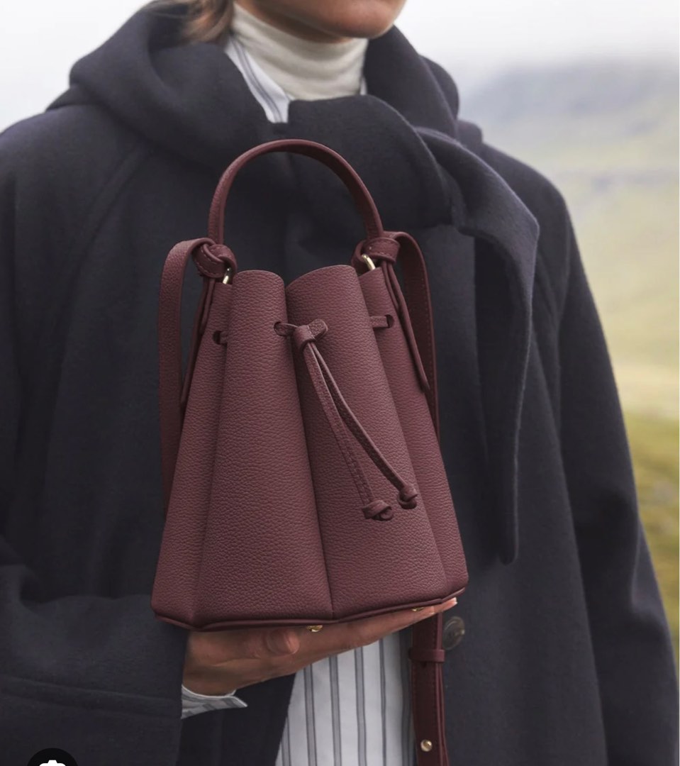 Polene Numero Huit Mini in Burgundy, Luxury, Bags & Wallets on Carousell