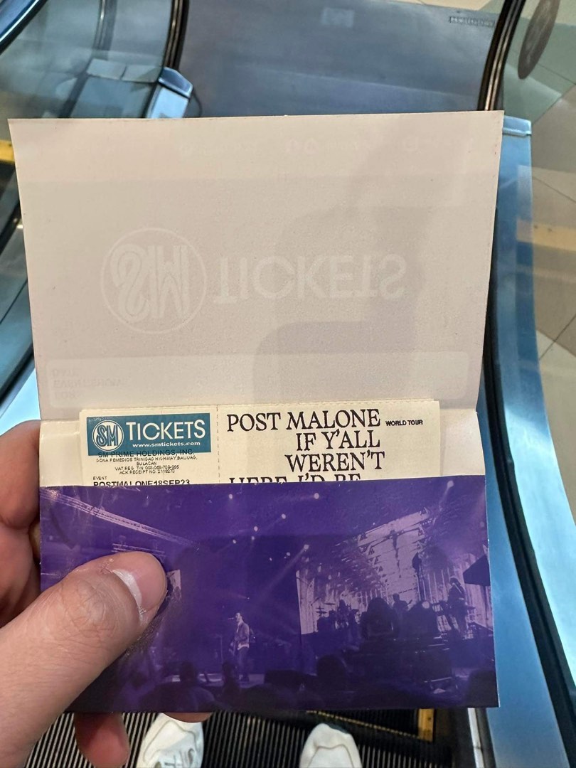 Post malone concert ph tickets upperbox regular, Tickets & Vouchers ...