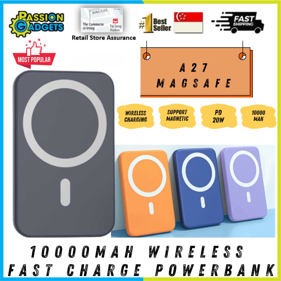 Power Bank Portable Magnetic Suction Wireless Fast Charging Power ...