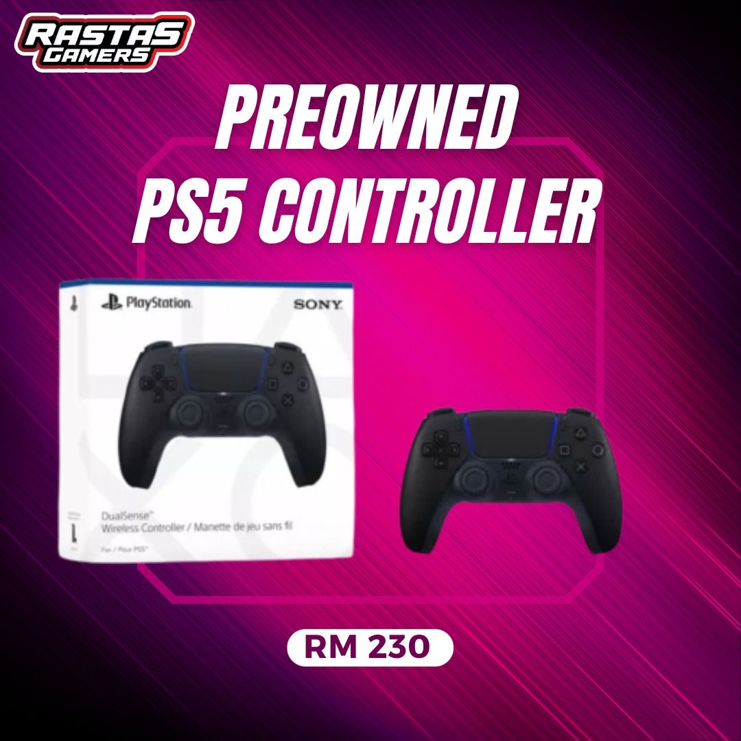 Preowned PlayStation 5 PS5 Wireless Controller (Black), Video Gaming ...