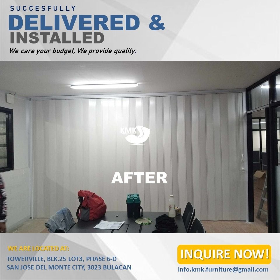 PVC Accordion / Office Partition / Office Furniture, Furniture & Home Living, Office Furniture ...