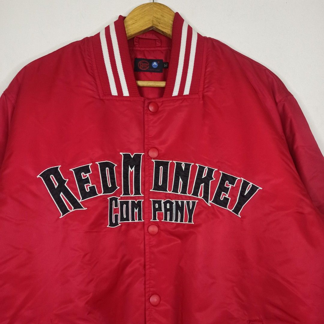 Red Monkey Company Satin Bomber Jacket, Men's Fashion, Coats, Jackets ...