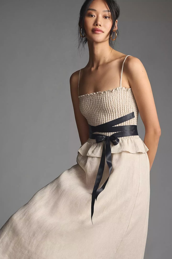 Reformation Miles Linen Dress, Women's Fashion, Dresses & Sets, Dresses ...