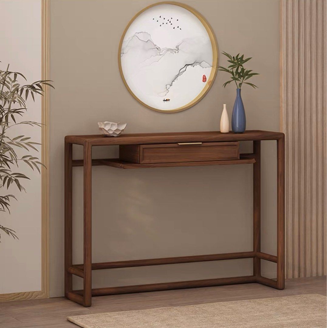 RIZ Modern Solid Wood Console Table, Furniture & Home Living, Furniture ...