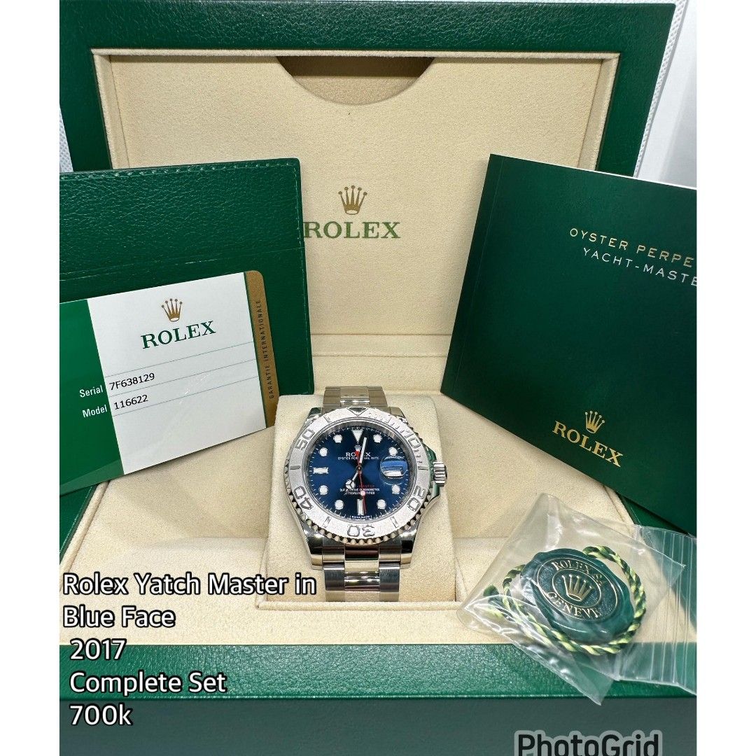 Rolex Yatch Master Blue Face for Sale, Luxury, Watches on Carousell