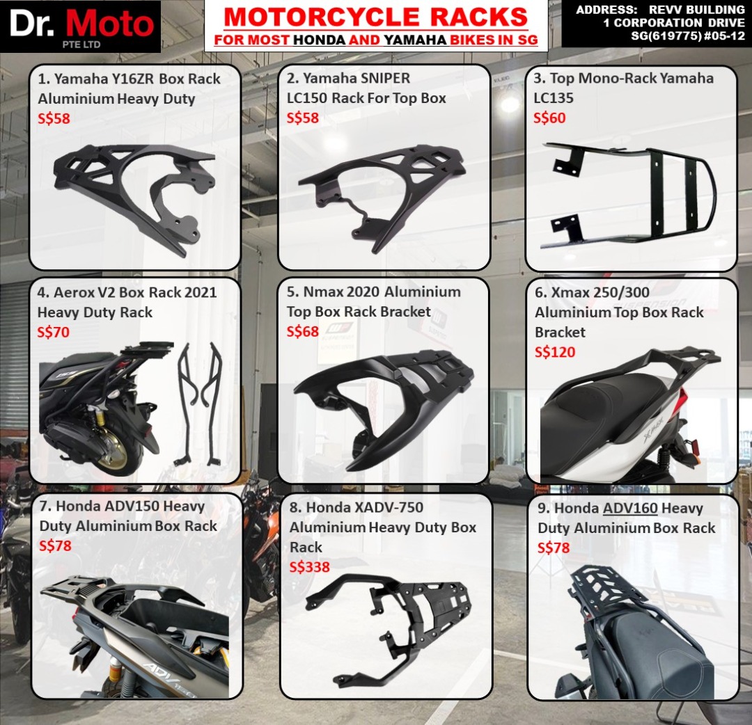 SALE! FOR MOTORCYCLE BOX RACKS SINGAPORE [HONDA, YAMAHA, KTM] ADV ...