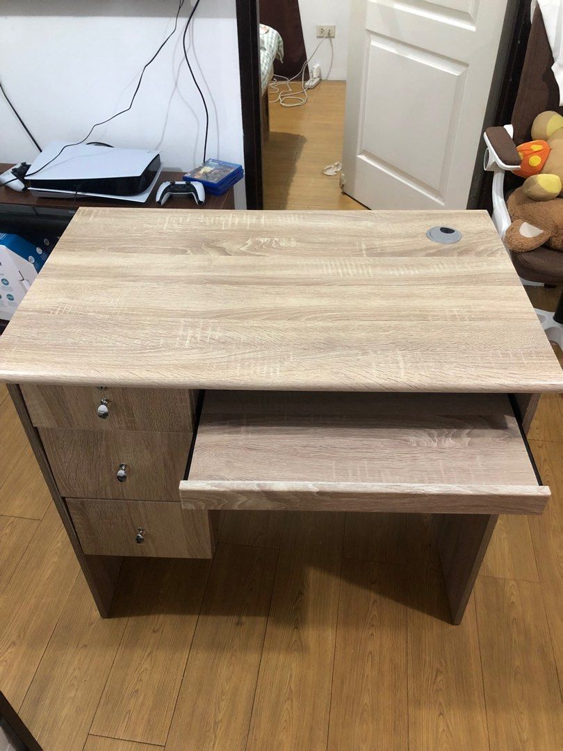 San Yang Office Study Table Desk with Drawers, Furniture & Home Living ...