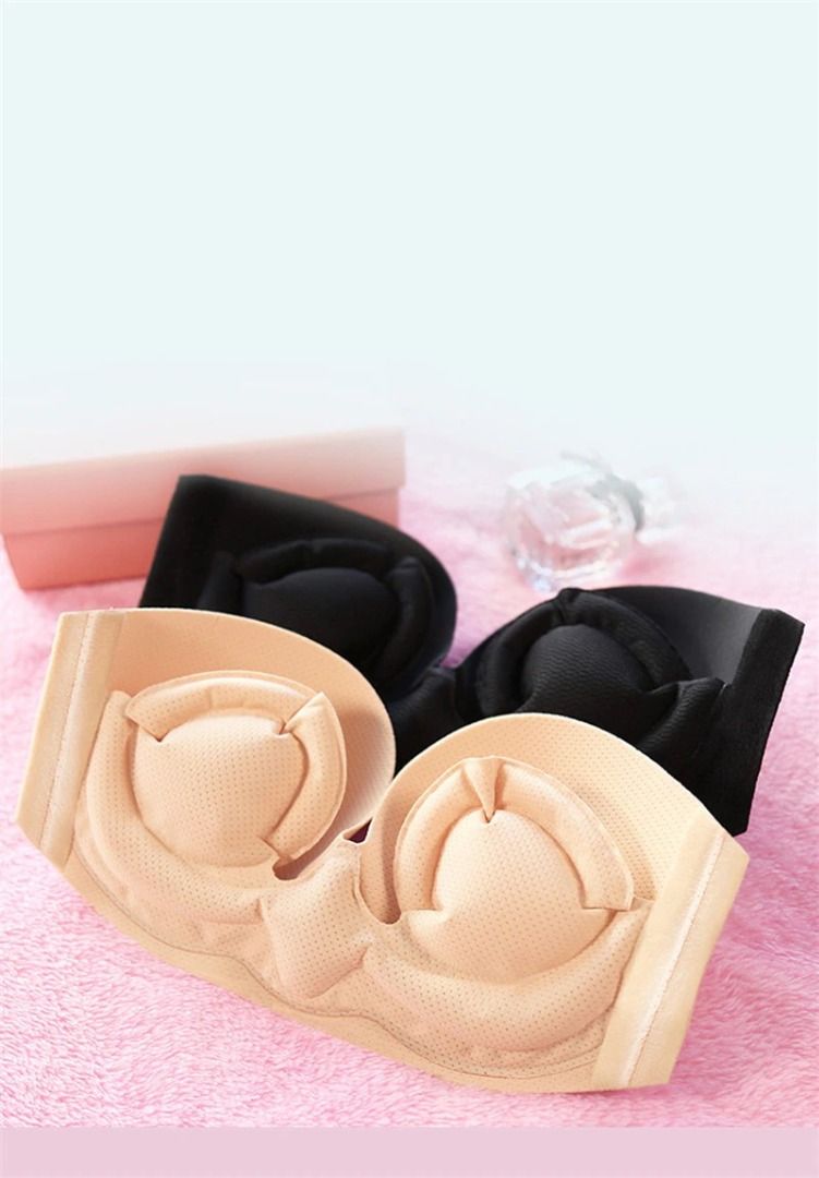 Sexy Women Inflatable Bra Invisible Bra Traceless Gathered Thickened ...