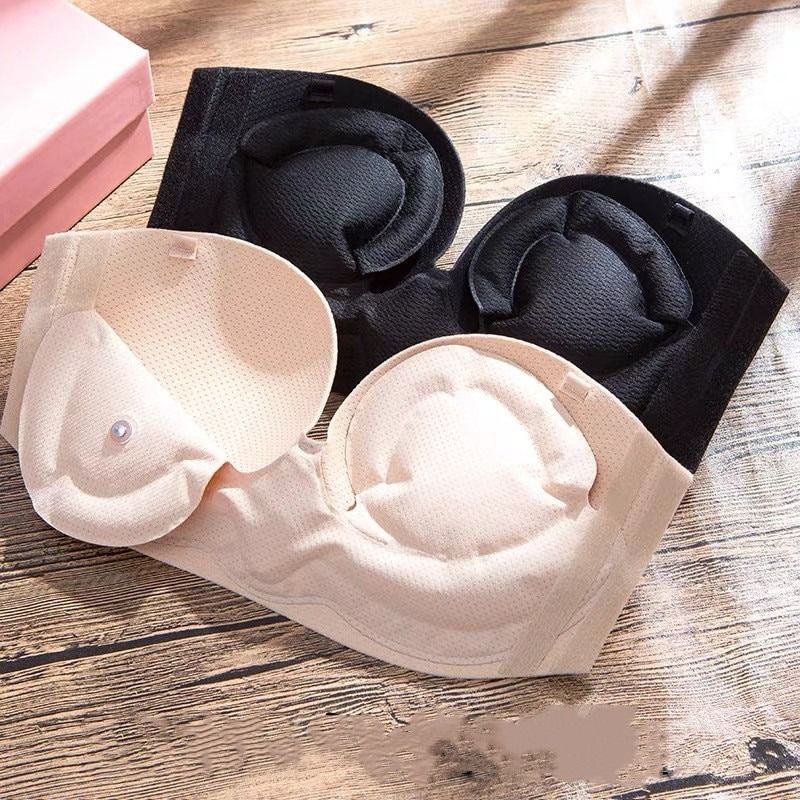 Sexy Women Inflatable Bra Invisible Bra Traceless Gathered Thickened ...