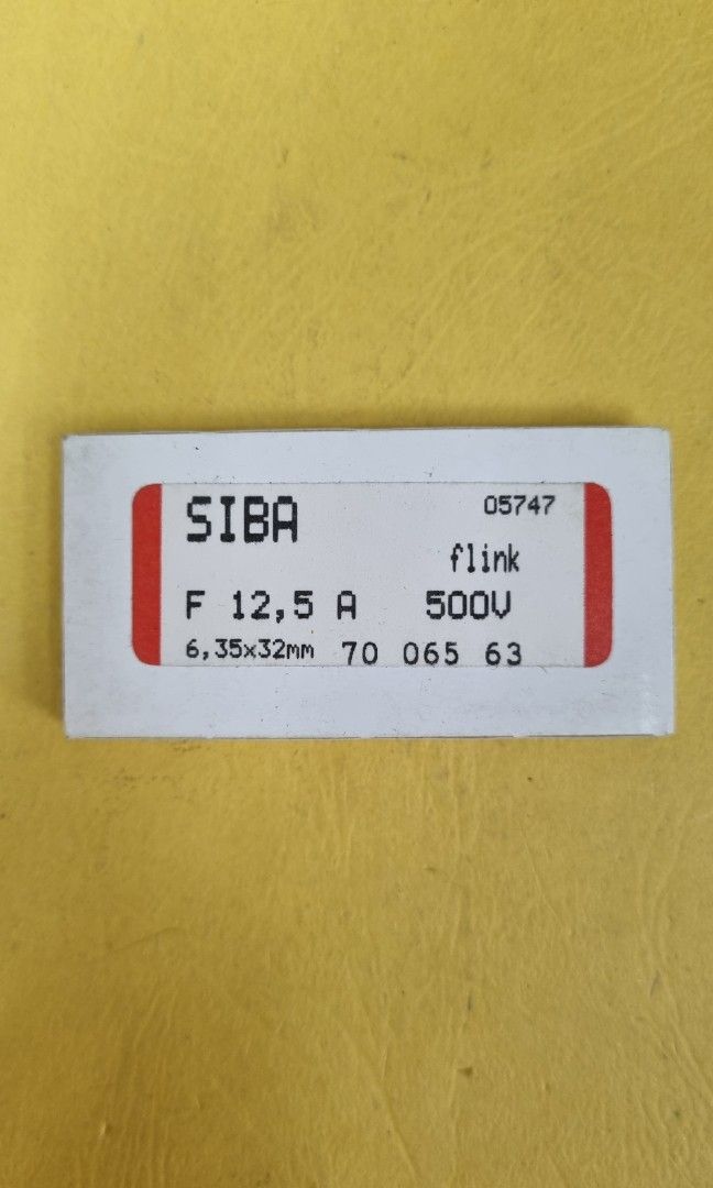 SIBA Fuse, 6.3x32MM, F 12.5A, 500VAC, TV & Home Appliances, Electrical ...