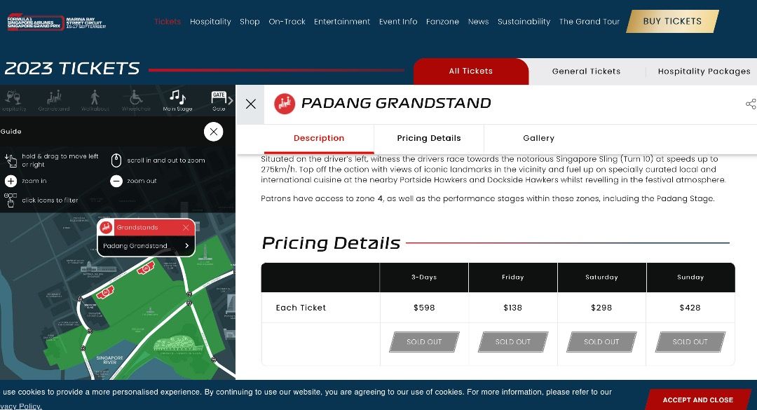 Singapore F1 Grand Prix ticket (Friday Only), Tickets & Vouchers, Event ...