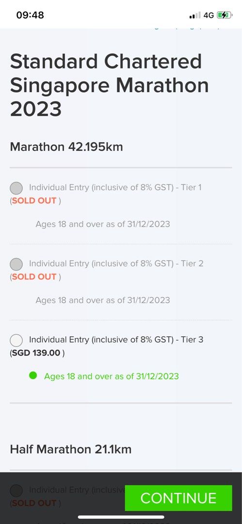 Singapore Standard Chartered Marathon Ticket, Tickets & Vouchers, Event ...