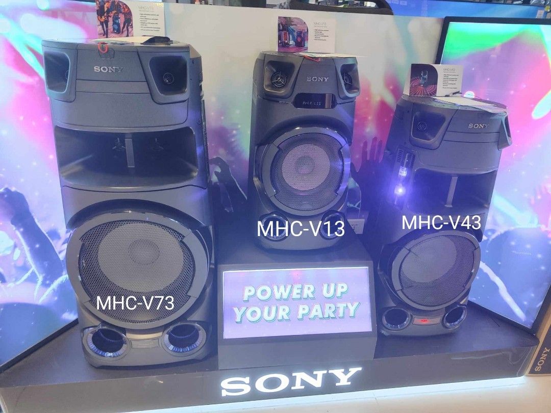 SONY SPEAKERS PARTY BOX & w/RECHARGEABLE SPEAKER BRAND NEW SEALED ...