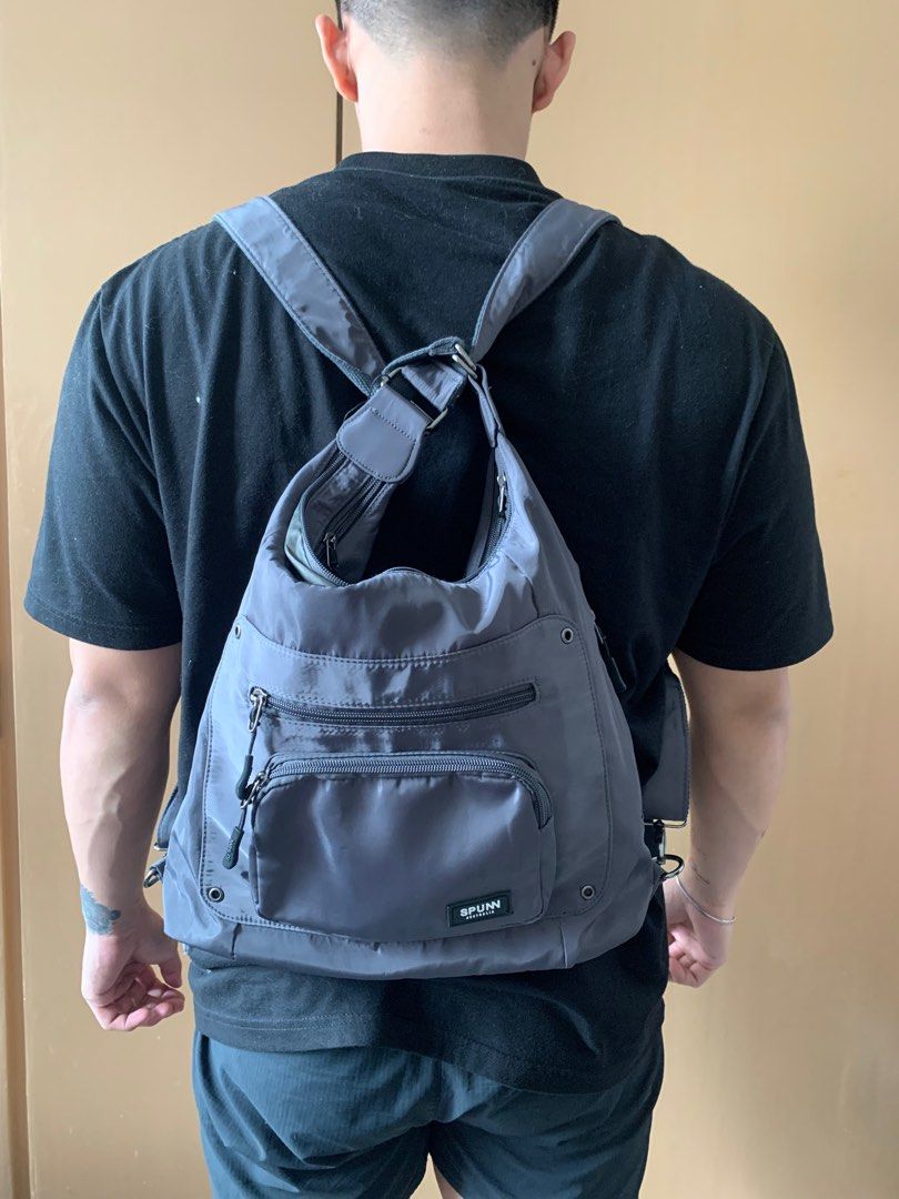 Spunn Australia Gray Shoulder Bag/Backpack, Women's Fashion, Bags ...