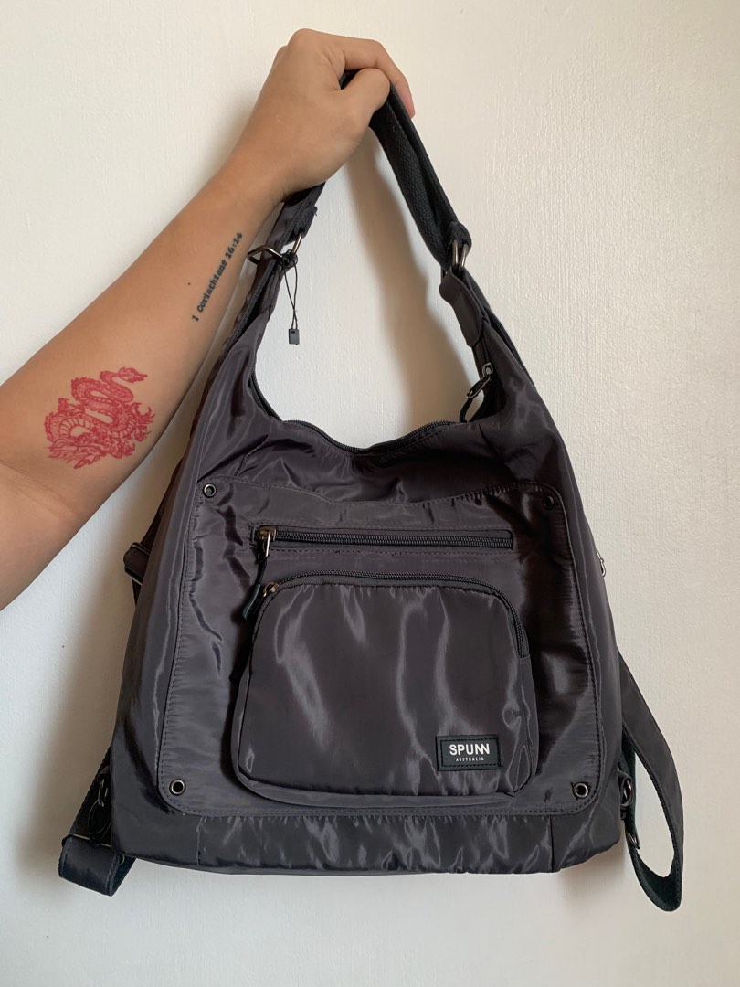 Spunn Australia Gray Shoulder Bag/Backpack, Women's Fashion, Bags ...
