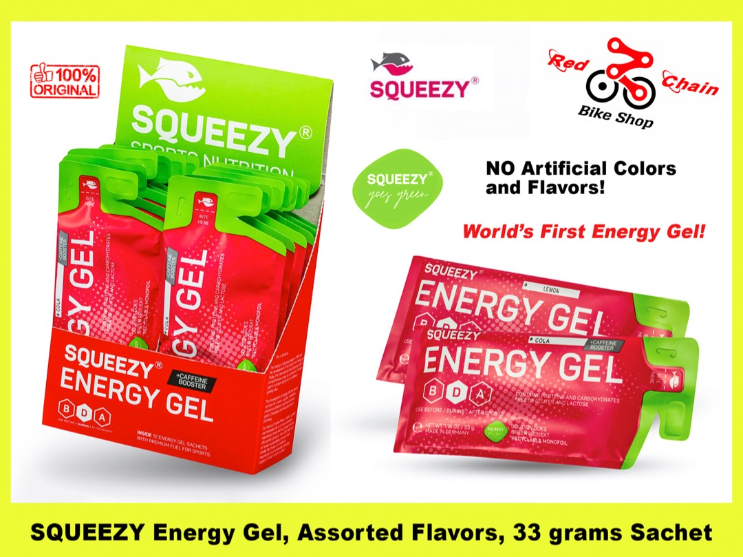 SQUEEZY Energy Gel Sports Nutrition Gel, 33 grams Sachet, Food & Drinks ...