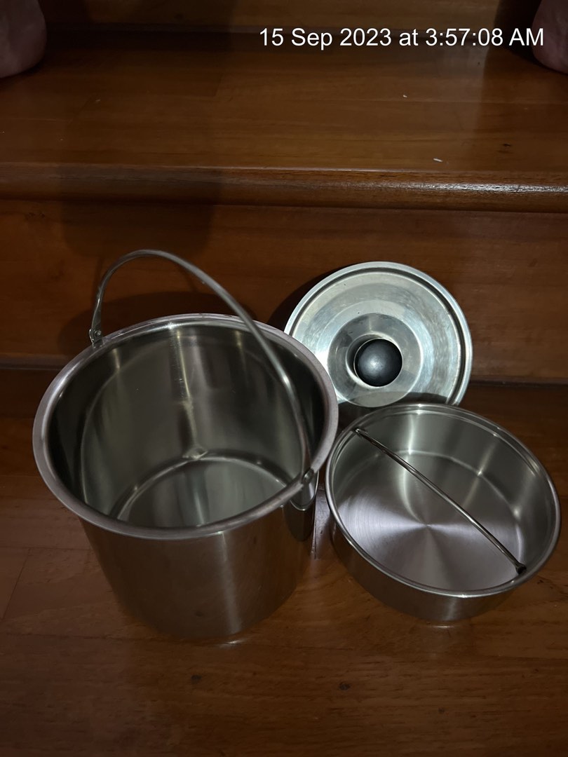 Stainless Steel lunch pot box stackable, Furniture & Home Living ...