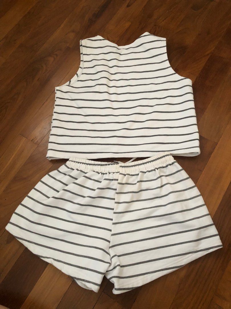 striped matching top and bottom, Women's Fashion, Dresses & Sets, Sets ...