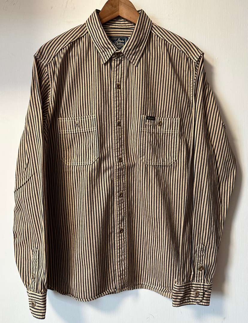 STUDIO DARTISAN - MR. RAILROAD WORK SHIRT, 男裝, 上身及套裝, T-shirt、恤衫、有領衫 ...