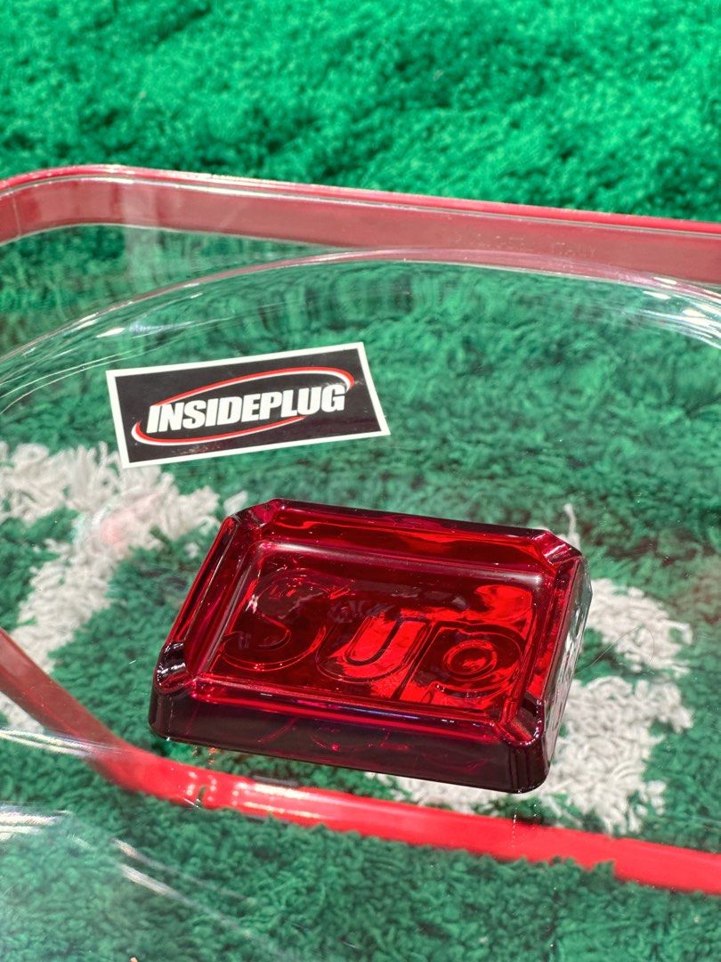Supreme Debossed Glass Ash Tray Red, Hobbies & Toys, Memorabilia ...
