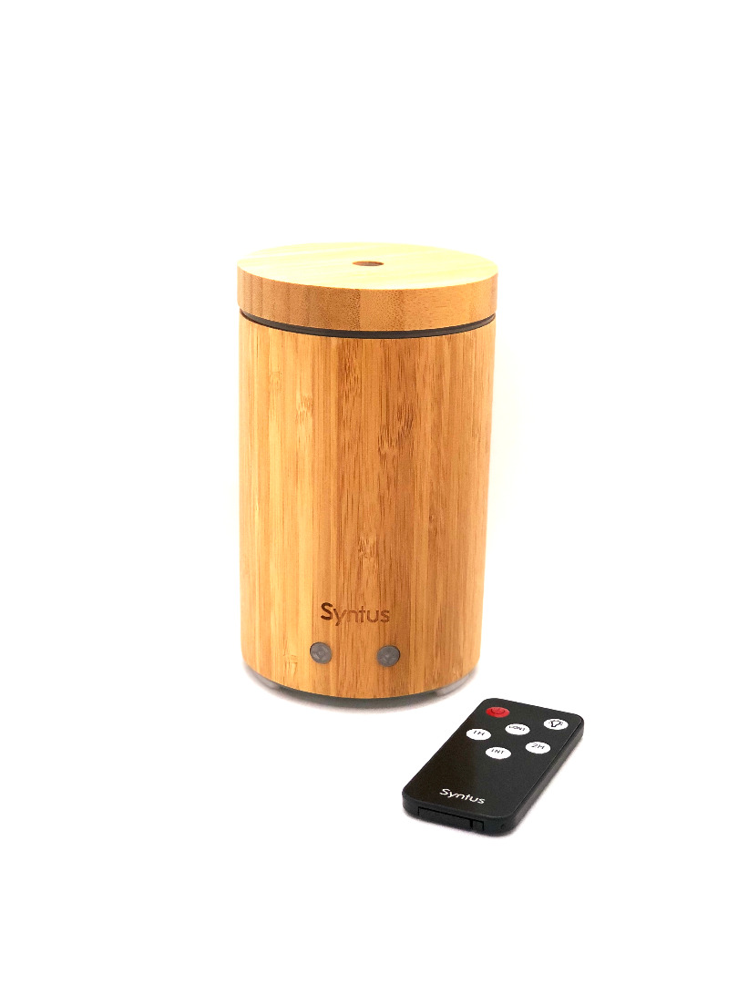 Syntus Essential Oil Diffuser, Real Bamboo Diffuser 160ml Ultrasonic ...