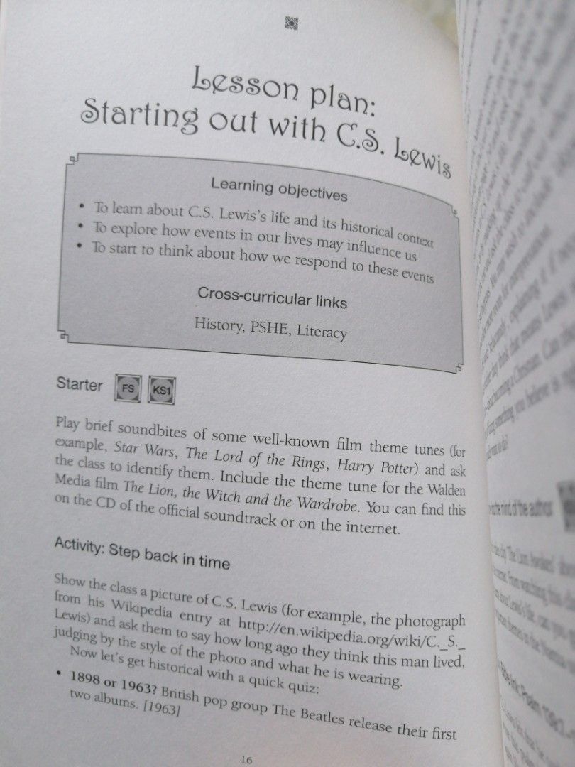 Teaching Narnia: A Cross-Curricular Classroom and Assembly Resource for ...