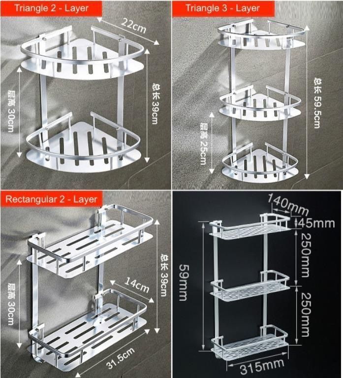 Toilet Cosmetic Rack Shampoo Rack Shower Rack Toilet Corner Rack ...