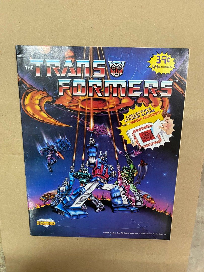 Transformers 1986 Animated Movie 3D Diamond Sticker Album., Hobbies ...