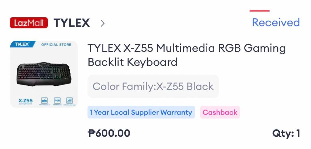 Tylex X-Z55 RGB Backlit Keyboard, Computers & Tech, Parts & Accessories ...