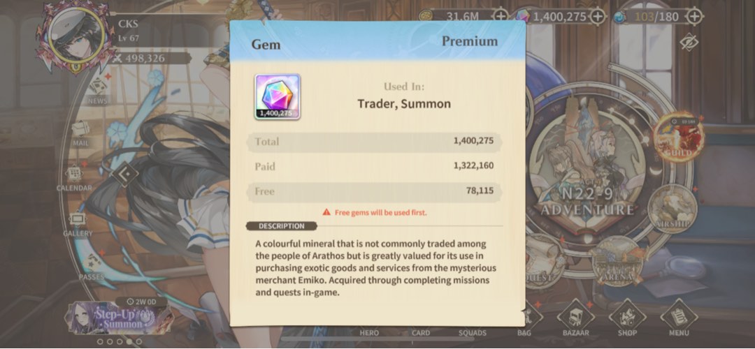 Valiant Force 2 account with 1.4M gems, Video Gaming, Video Games ...