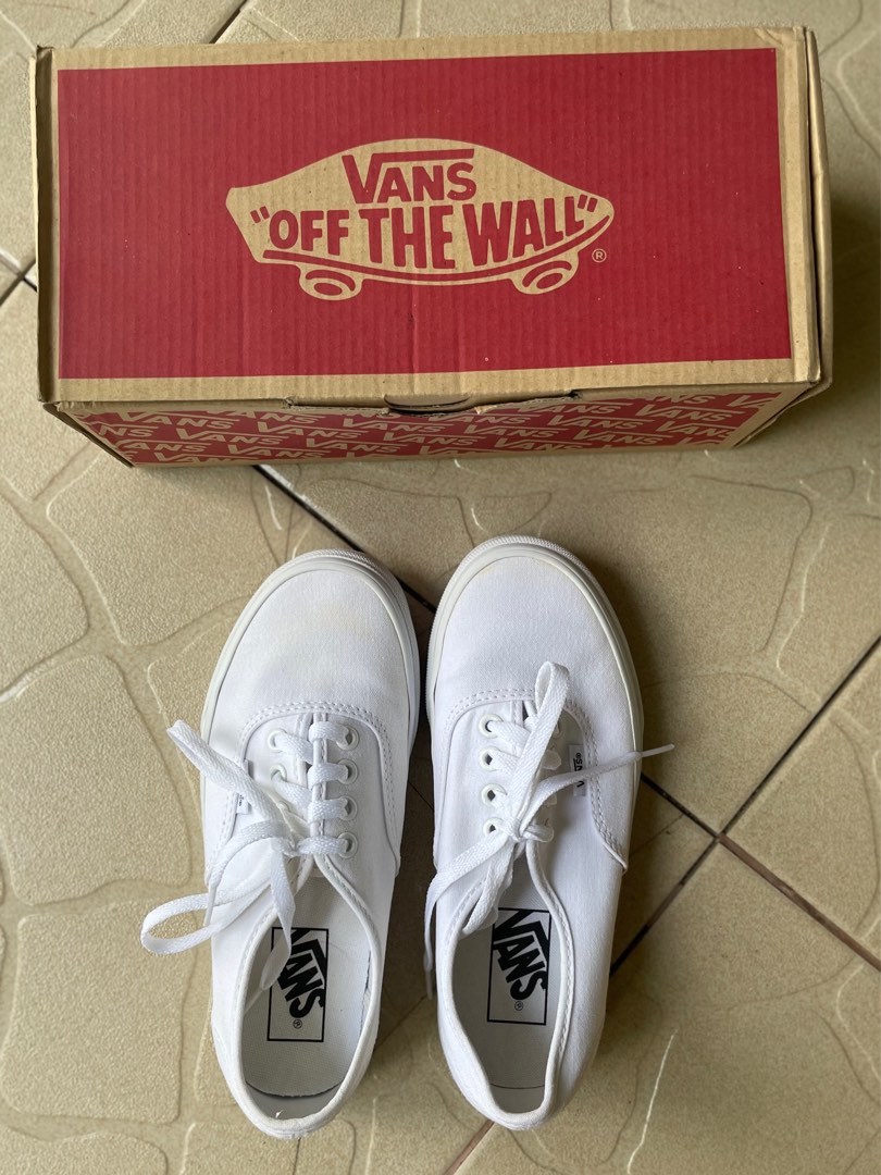Vans Authentic True White Sneakers, Women's Fashion, Footwear, Sneakers ...