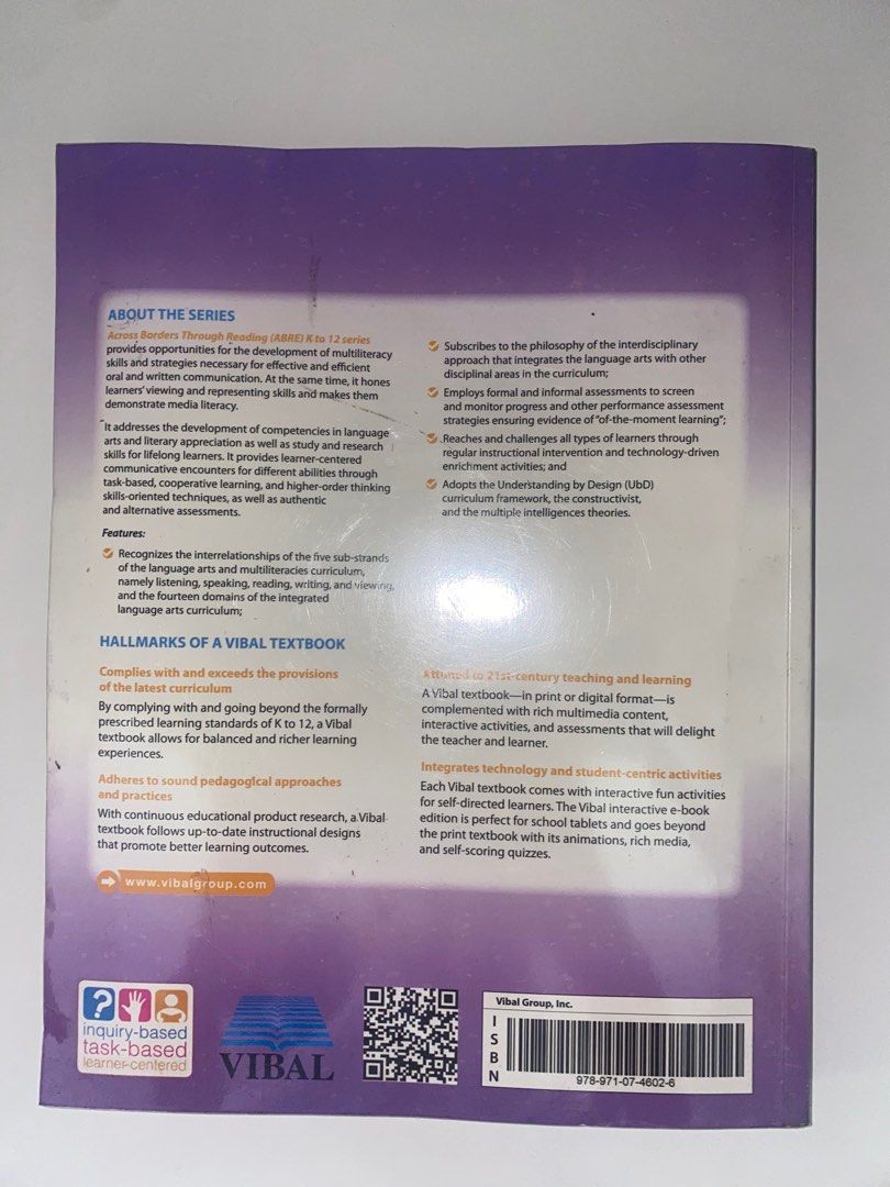 Vibal Grade 4 Across Borders through Reading, Hobbies & Toys, Books & Magazines, Textbooks on ...