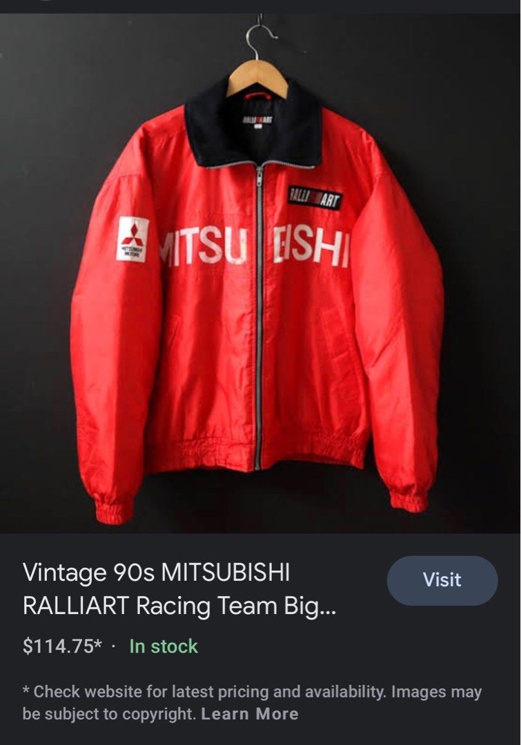 VINTAGE 90’s MITSUBISHI RALLIART RACING TEAM JACKET, Men's Fashion ...