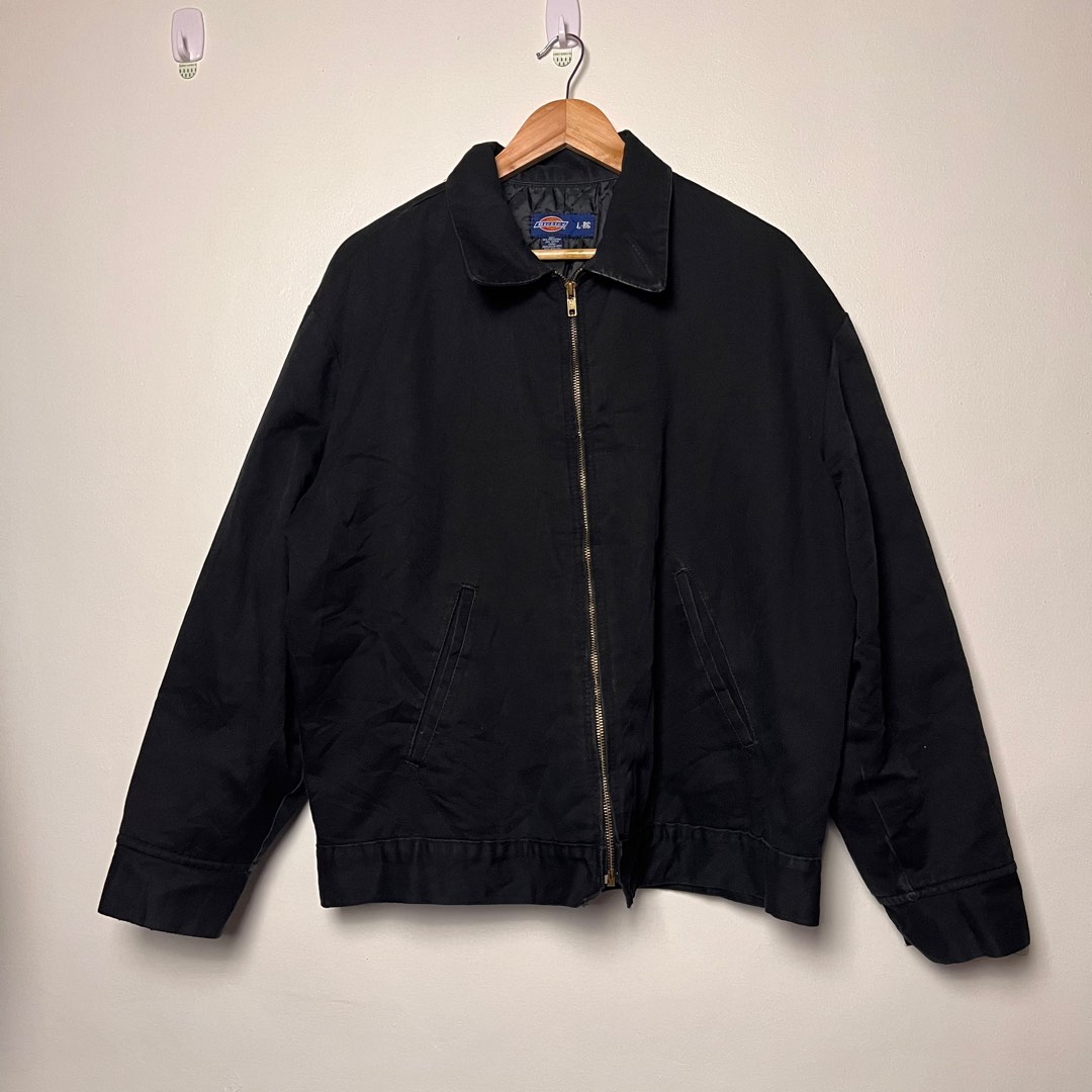 Vintage Dickies Black Lined Eisenhower Jacket for Men Large, Men's ...