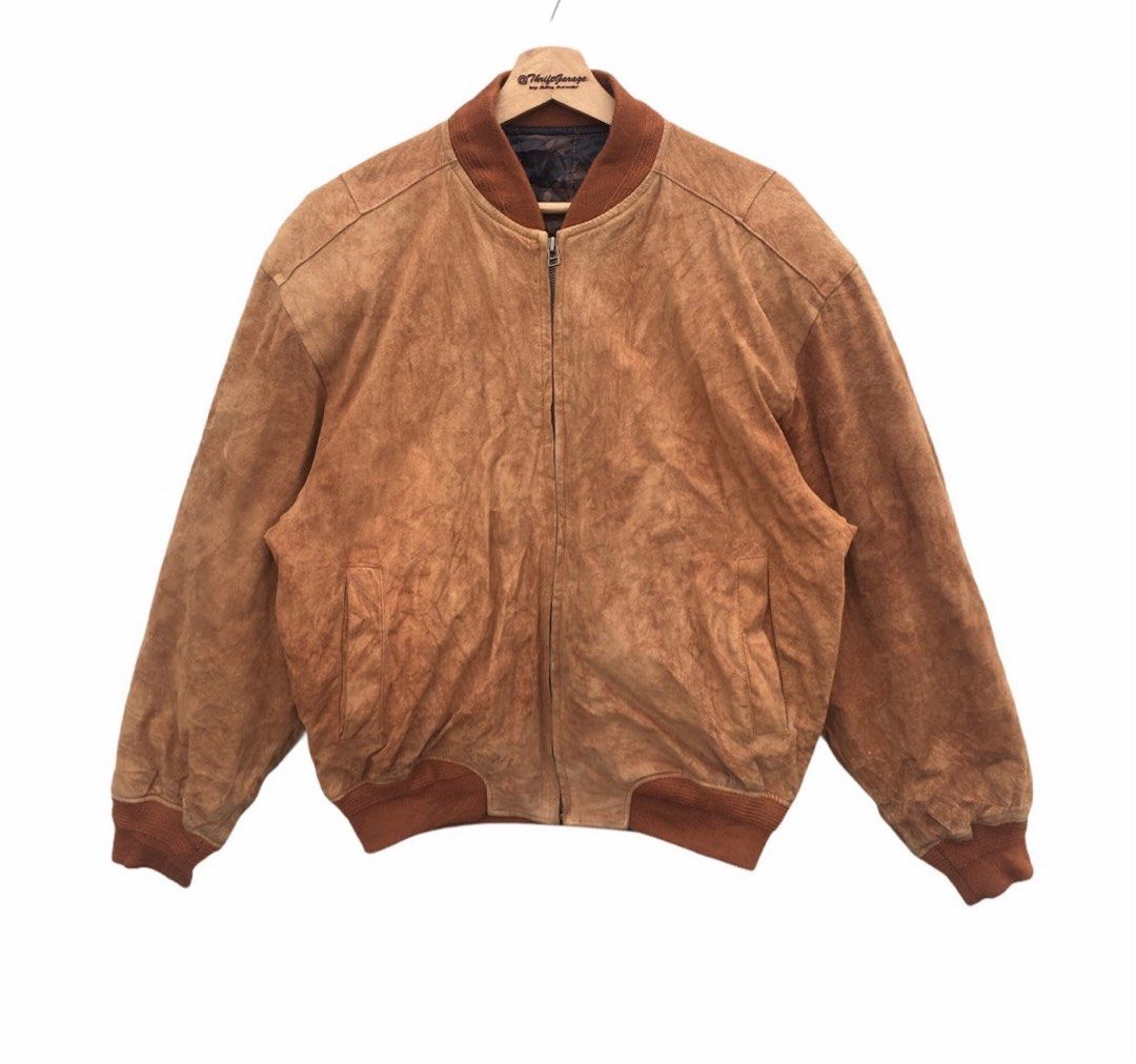 Vintage Lautreamont Men Suede Bomber Jacket Made in Japan, Luxury ...