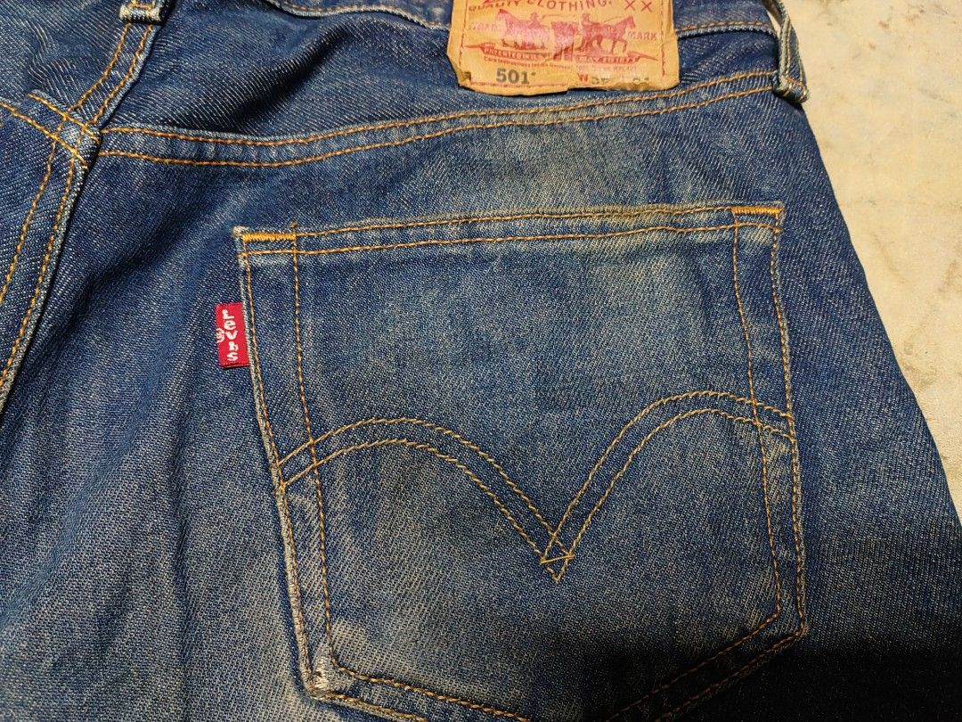 Vintage levis 501 patchwork sashiko boro, Men's Fashion, Bottoms, Jeans on Carousell