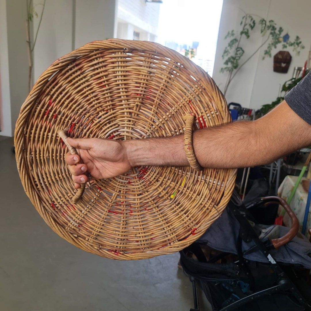 Vintage riot police shield Rattan, Hobbies & Toys, Memorabilia ...