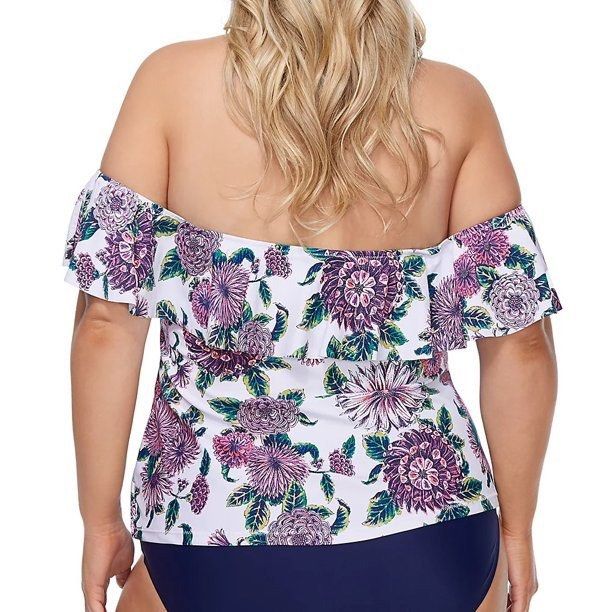 Womens Raisins Curve Wild Romance Shea Tankini Swim Top Womens
