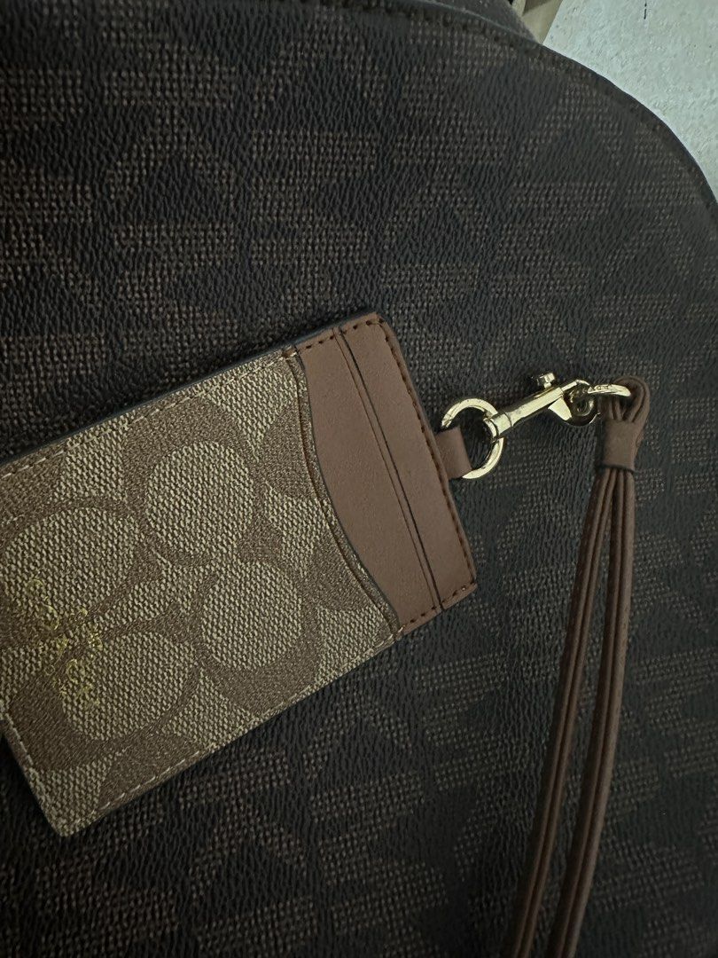 Work Permit Card Holder Leather Sling Bus Lanyard Id, Women's Fashion ...