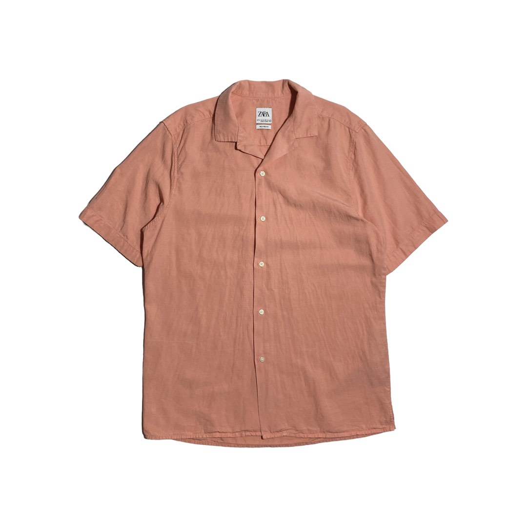 ZARA Open Collar Shirt, Men's Fashion, Tops & Sets, Tshirts & Polo ...