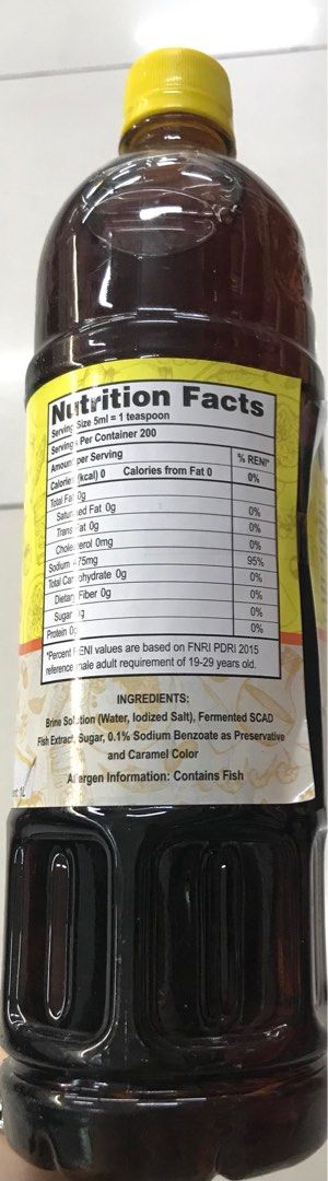 1L Tentay Patis Flavor Fish Sauce, Food & Drinks, Spice & Seasoning on ...