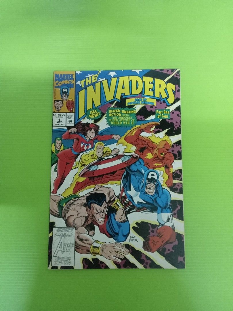 1st team Marvel Comics app Battle-Axis ! The Invaders #1 ( Dave Hoover ...