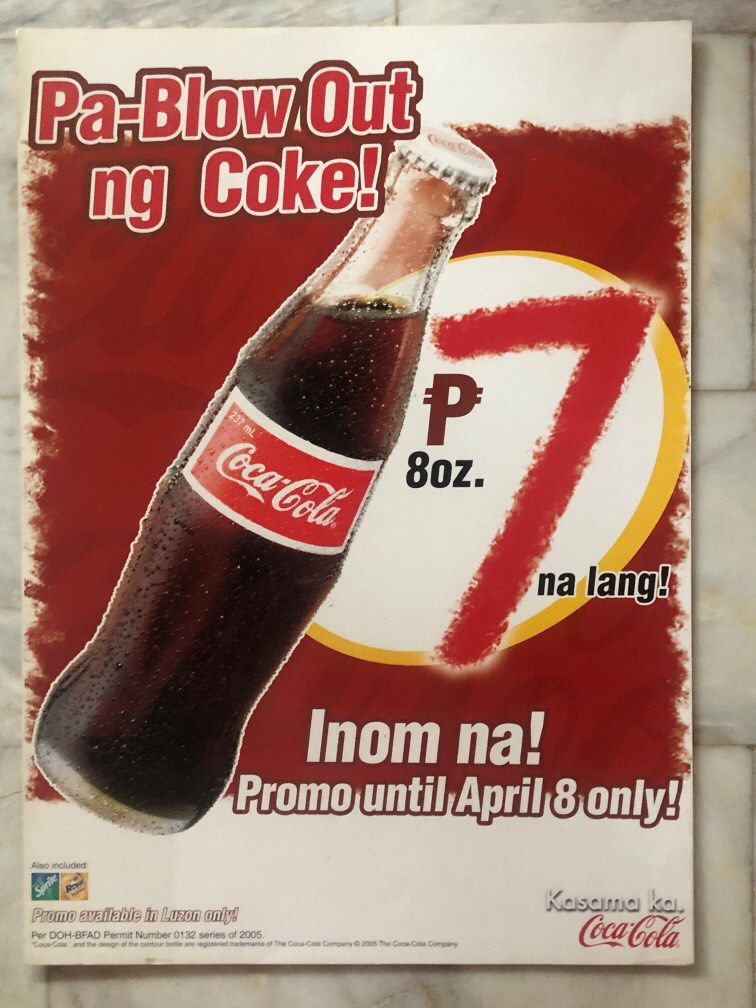 2005 Pa-Blow Out ng Coke Original/Official Poster, Hobbies & Toys ...