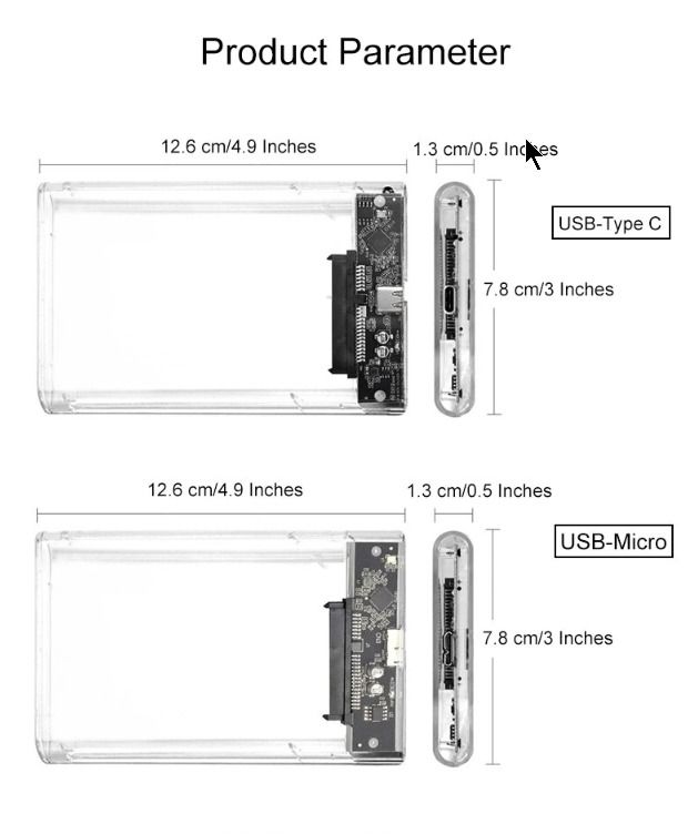2.5 HDD EXTERNAL CASING TYPE C 3.1, Computers & Tech, Parts ...